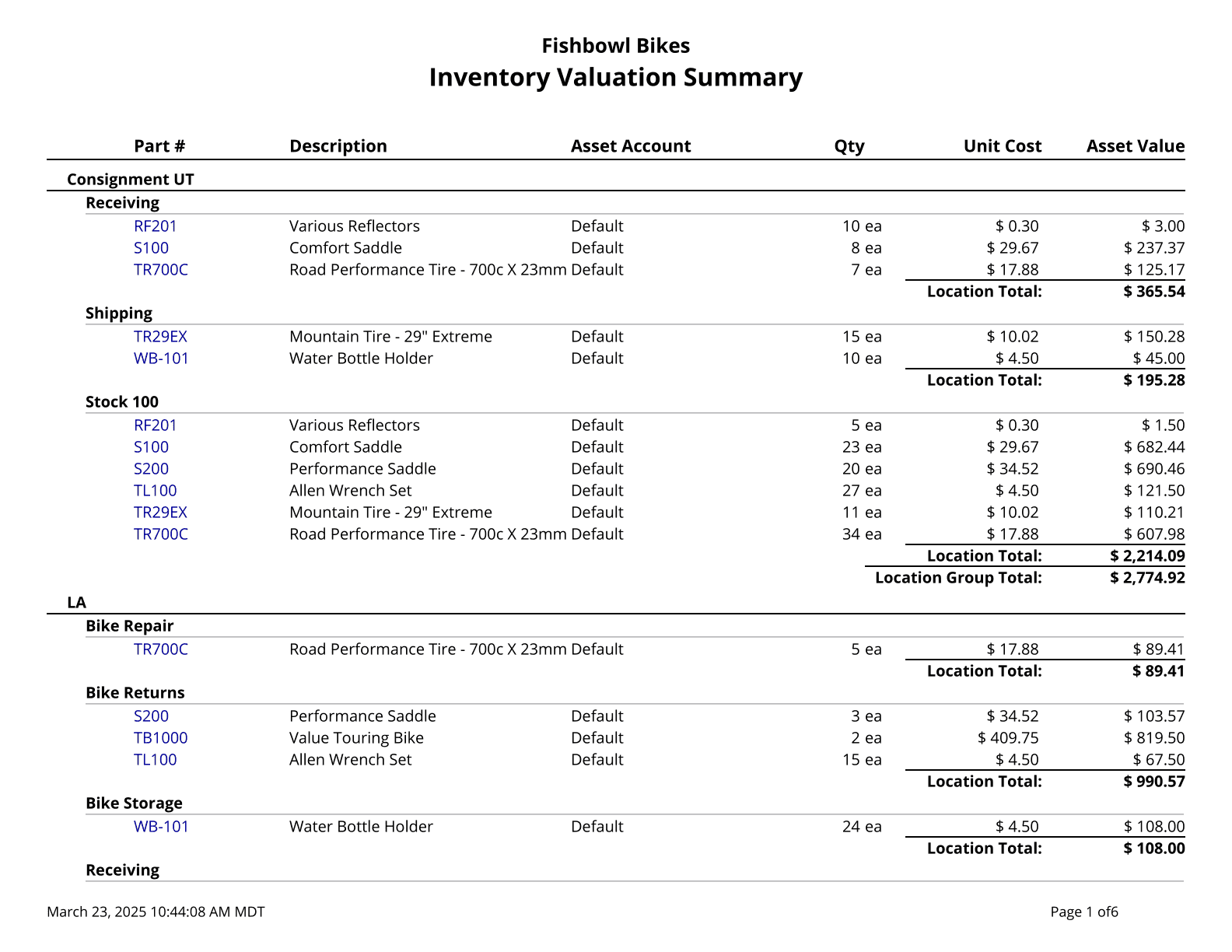 Advanced Reports