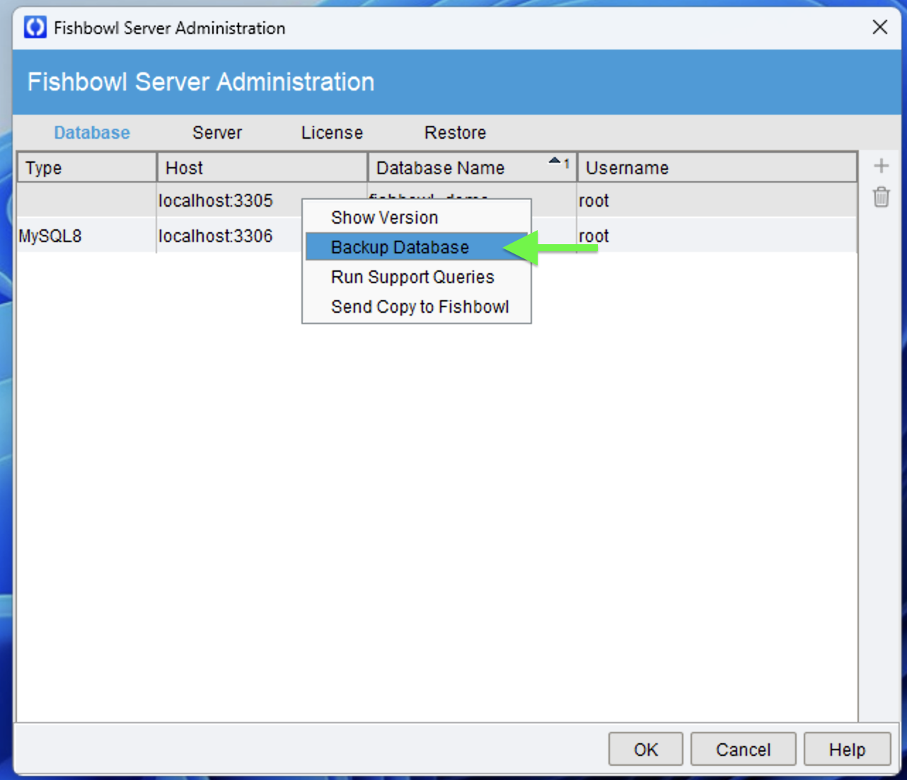 Fishbowl Advanced MySQL Migration