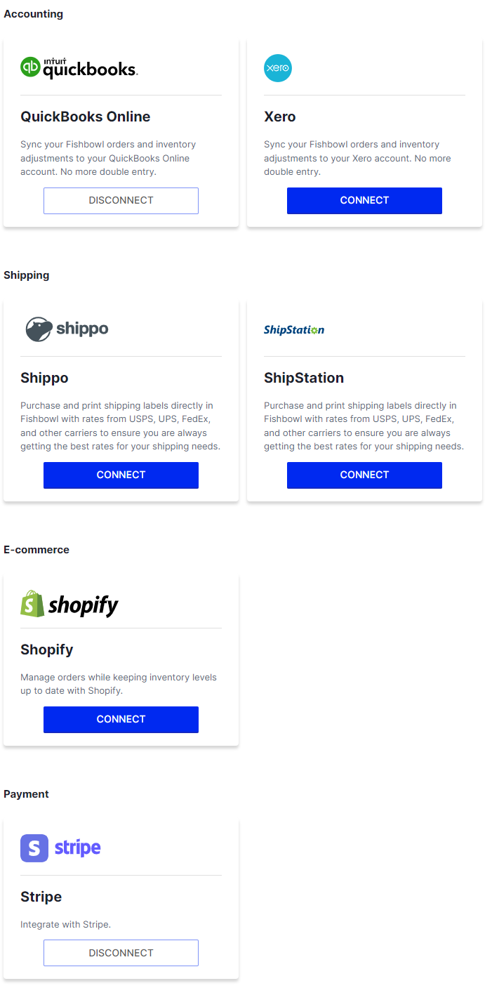 Fishbowl Drive - Integrations