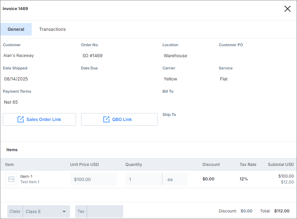 Fishbowl Drive - Invoices