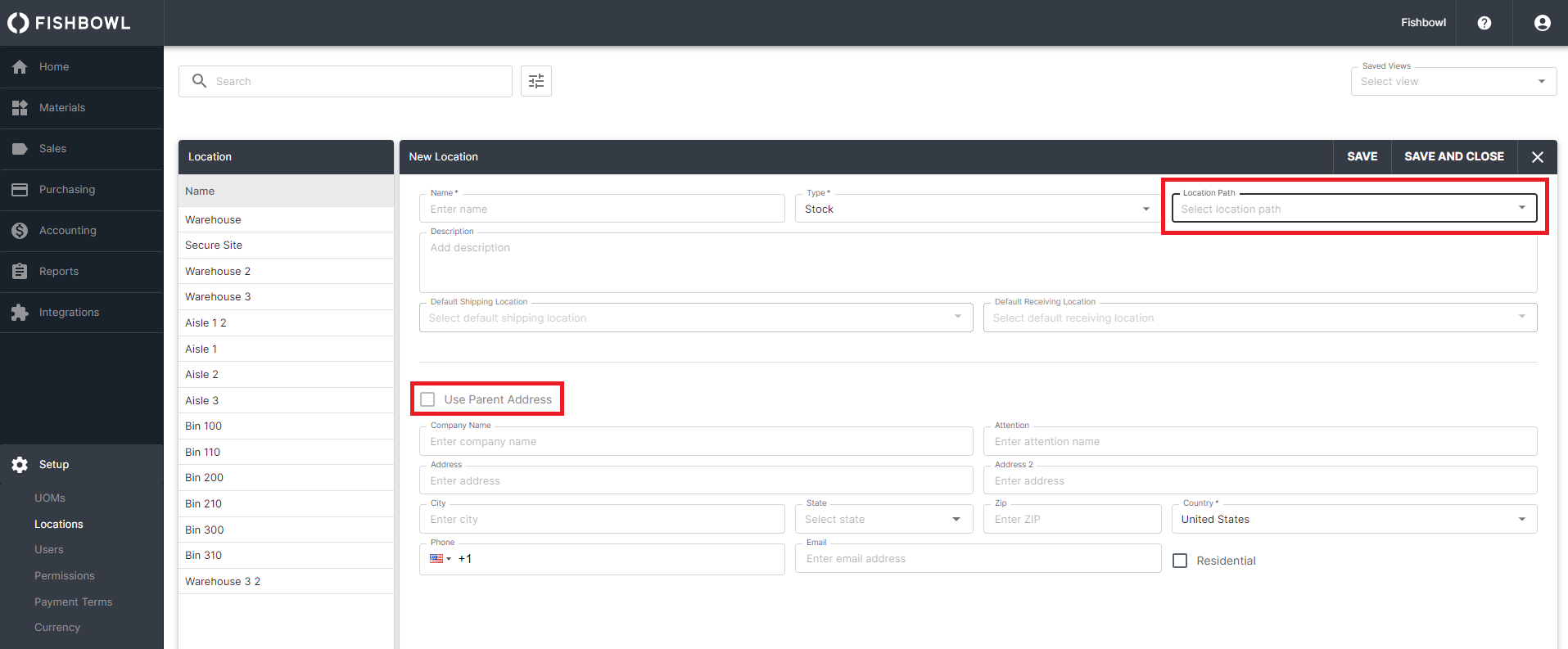 Fishbowl Drive - Locations