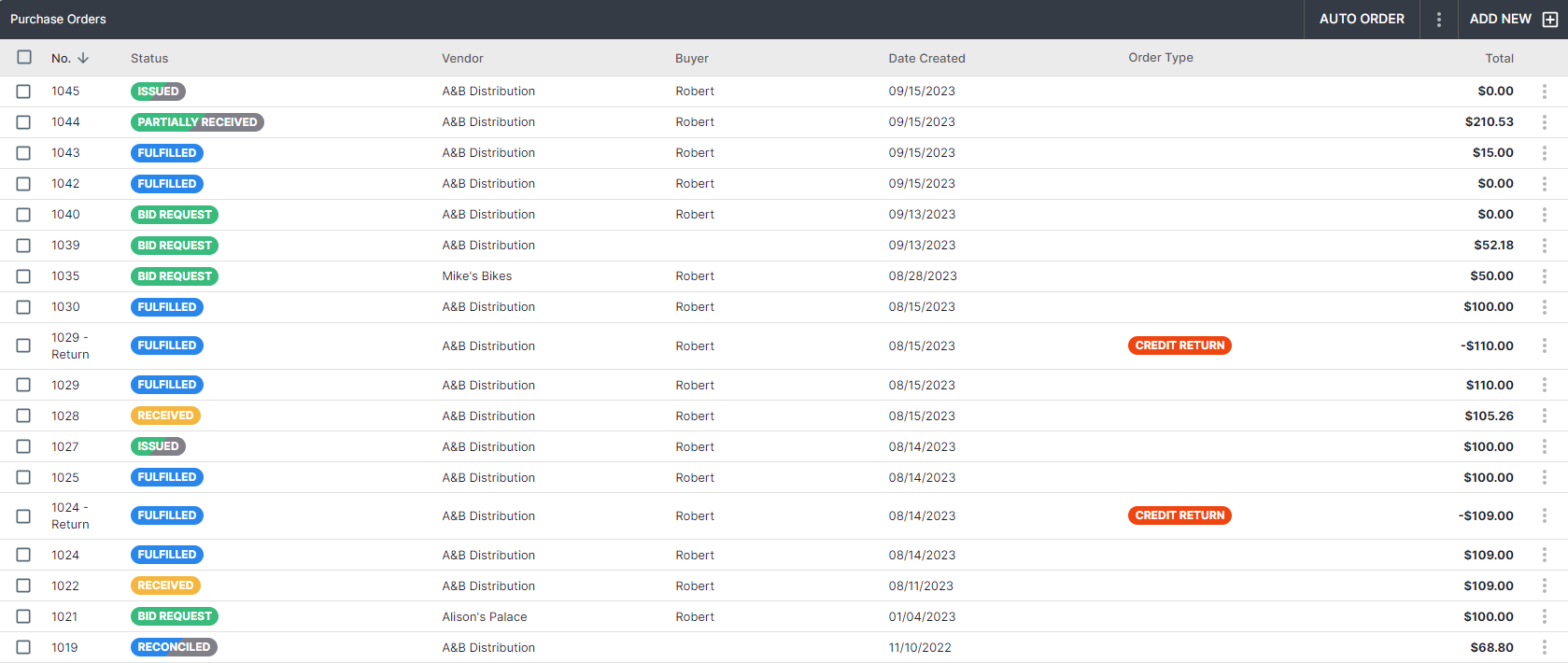 Fishbowl Drive - Purchase Orders