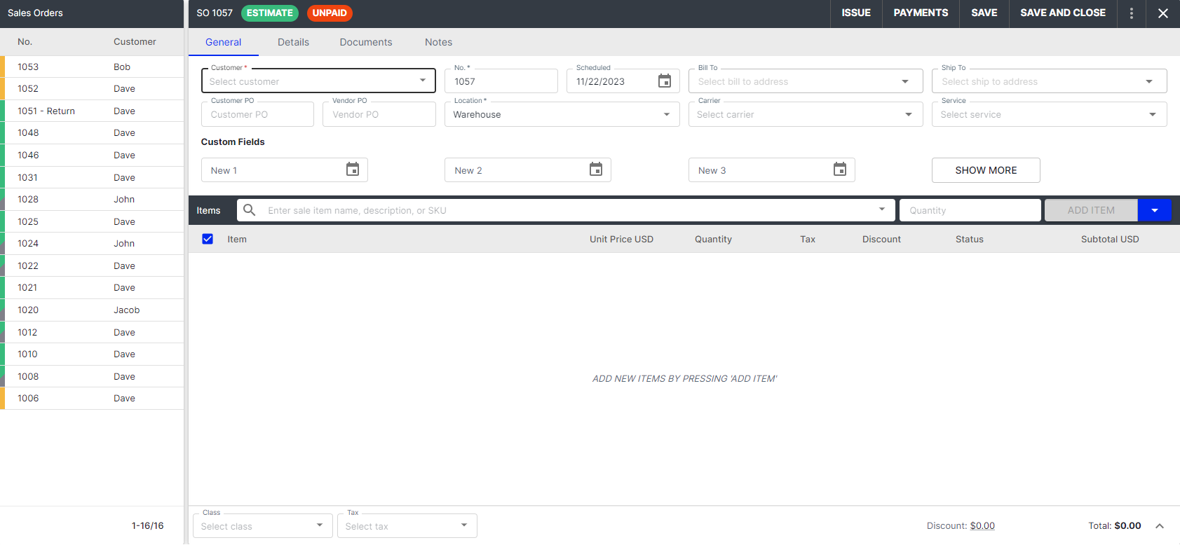 Fishbowl Drive - Sales Orders